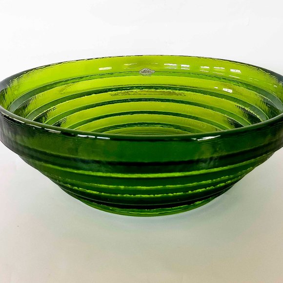 BLENKO | Dining | Blenko Green Pyramid Step Art Deco Bowl 125 Perfect ...